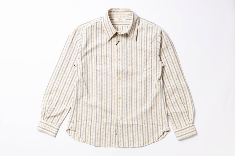 PREQUEL - Striped Work Shirt in Beige– DOE&DOG