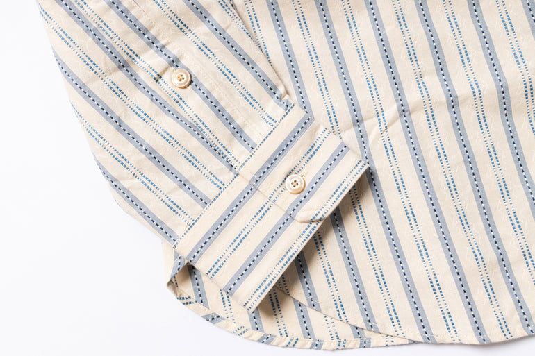PREQUEL - Striped Work Shirt in Beige– DOE&DOG